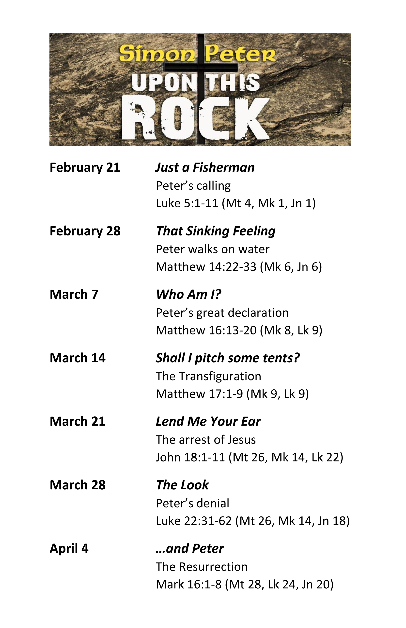 Simon Peter – Upon this Rock | CrossPoint Community Church